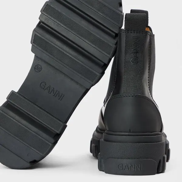 GANNI Solid Color Ankle Boots
