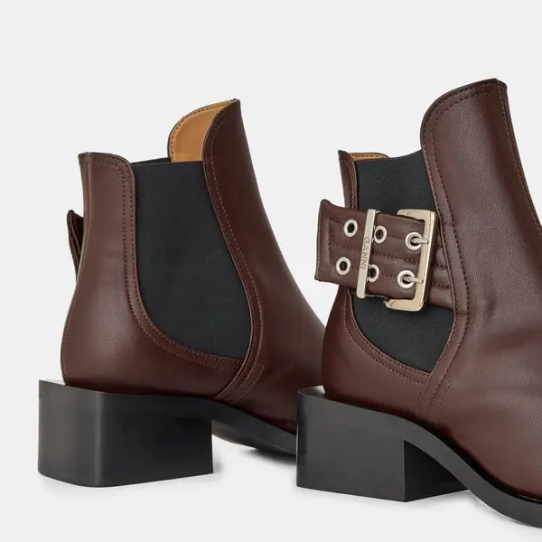 GANNI Solid Color Ankle Boots