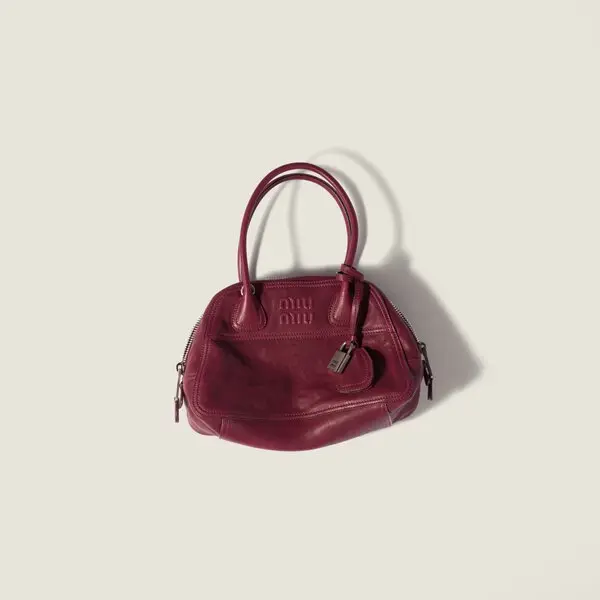 Miu Miu Vivant Nappa Leather Bowling Bag