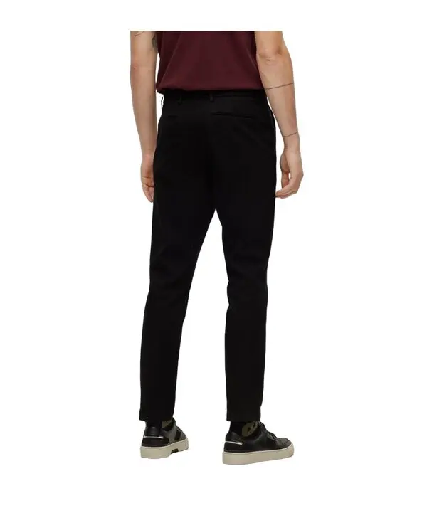 Hugo Boss Slimfit Tapered Chino Trousers - Black