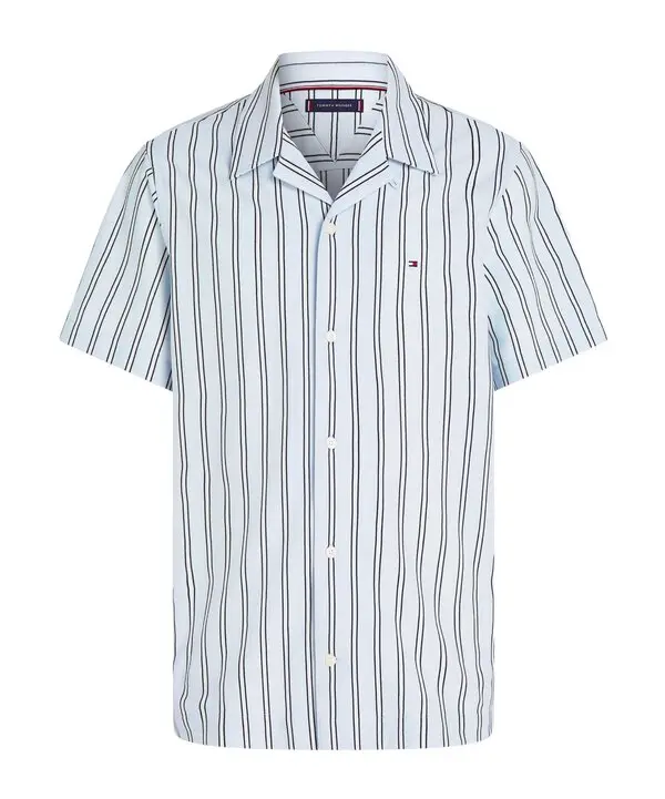 Tommy Hilfiger Verticalstripe Campcollar Shortsleeve Shirt