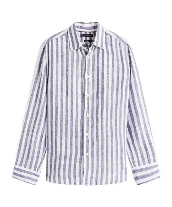 Tommy Hilfiger Verticalstripe Linen Longsleeve Shirt