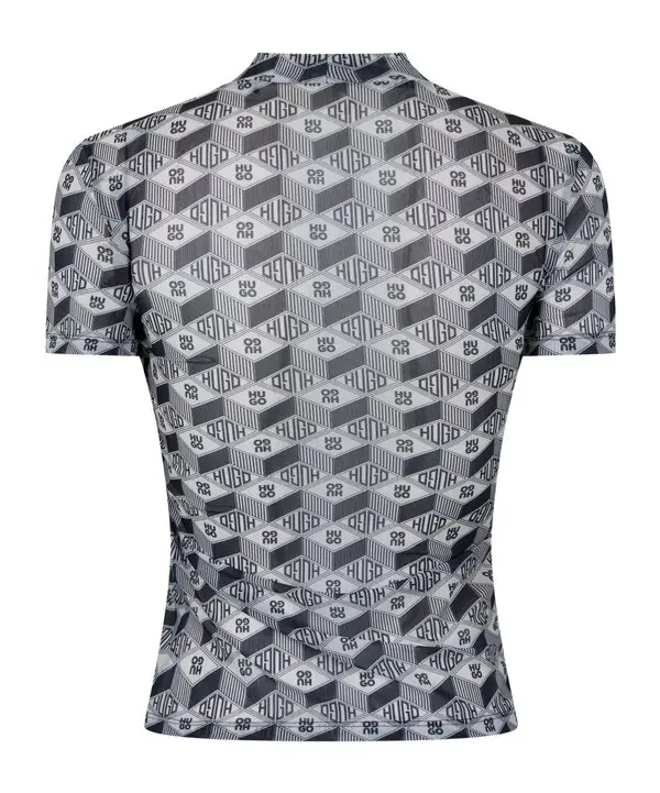 Hugo Boss Allover Geometric Print Shortsleeve Top
