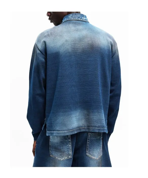 Dsquared2 Longsleeve Denim Polo Shirt