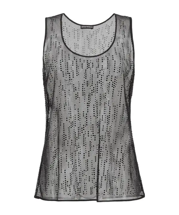 Emporio Armani Sleeveless Jacquard Mesh Top