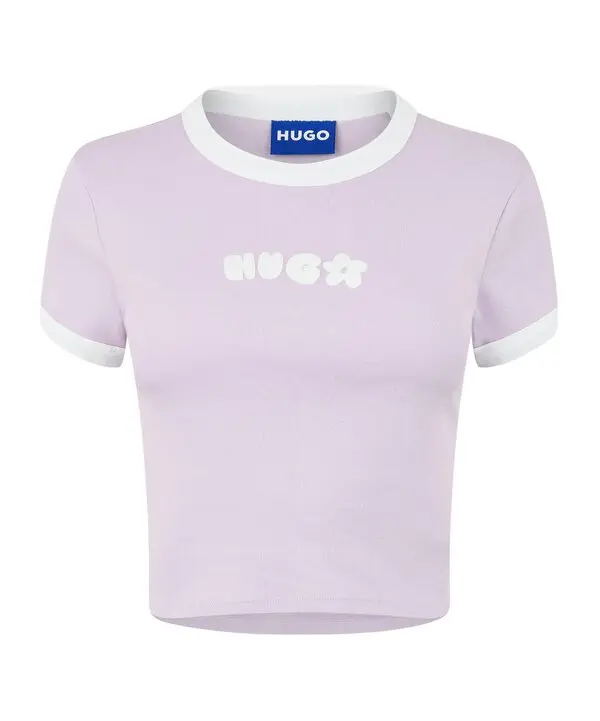 Hugo Boss Ribbed Cropped T-shirt