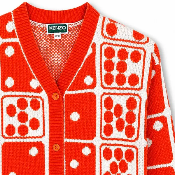 Kenzo Dice-pattern Knitted Cardigan