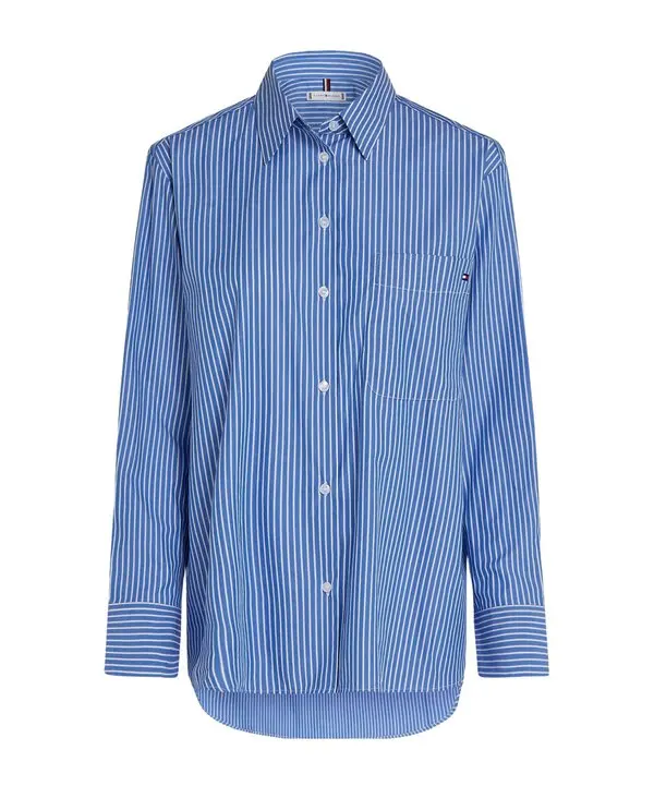 Tommy Hilfiger Verticalstripe Pointcollar Longsleeve Shirt