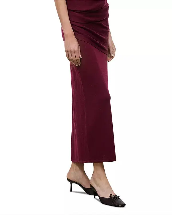 Staud Wilma Draped Wool Skirt