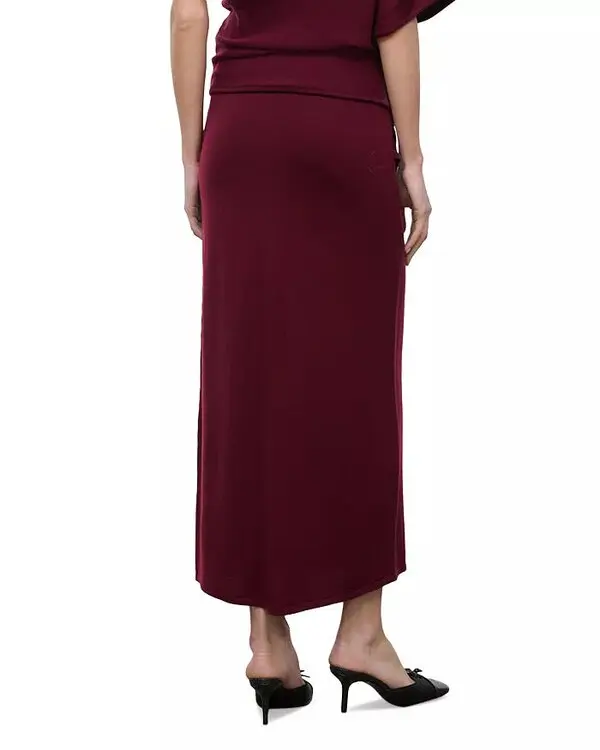 Staud Wilma Draped Wool Skirt