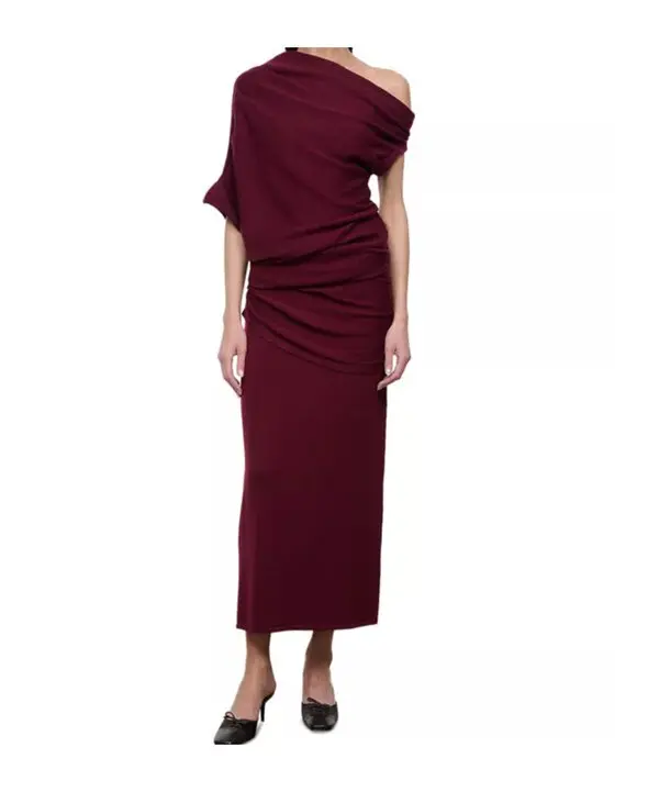 Staud Wilma Draped Wool Skirt