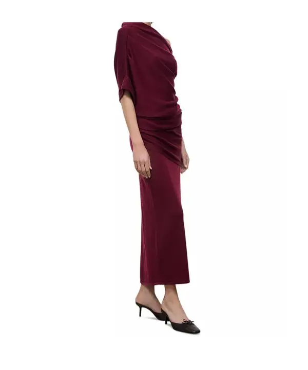 Staud Wilma Draped Wool Skirt