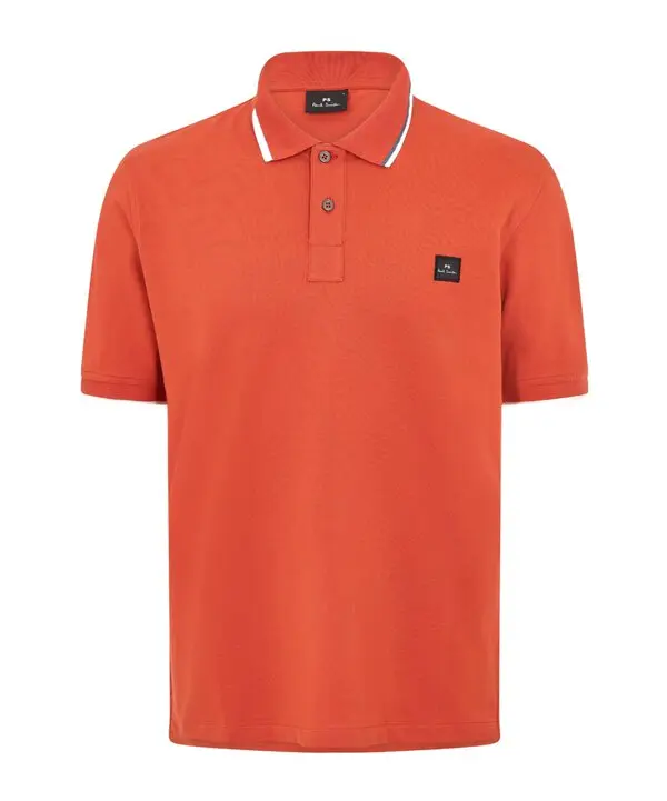 Paul Smith Collared Shortsleeve Polo Shirt - Orange