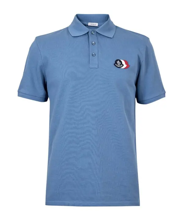 Moncler Short Sleeve Polo Shirt - Blue