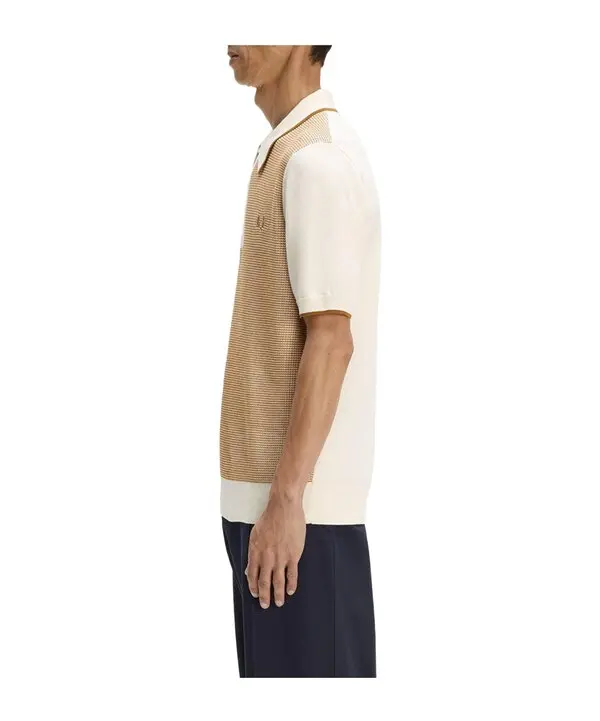 Fred Perry Short-sleeved Knitted Polo - Nude