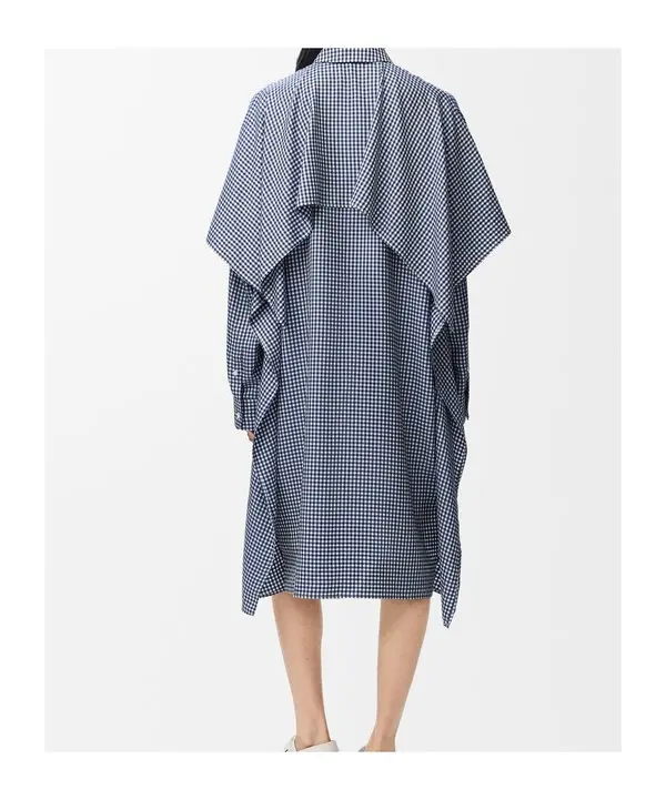Loewe Cape Dress In Silk