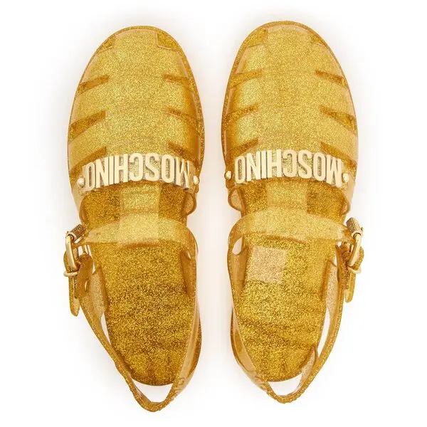 Moschino Shiny Flat Sandals