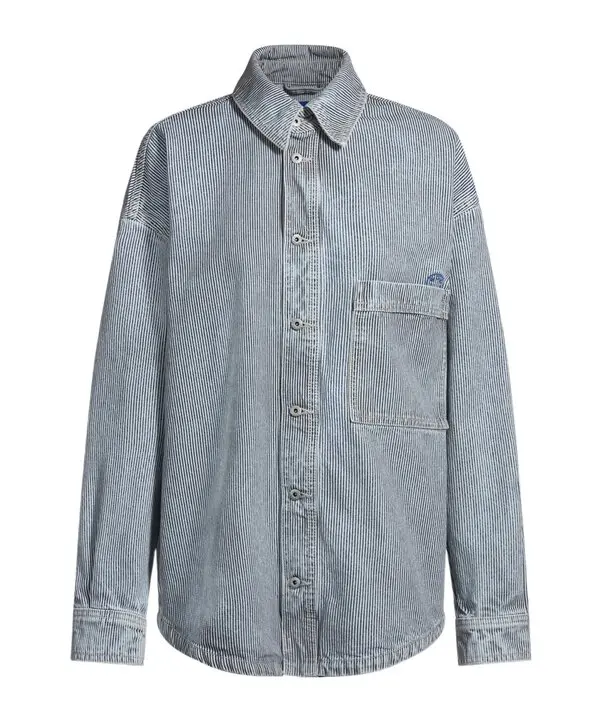 Hugo Boss Toned Verticalstripe Longsleeve Shirt - Blue