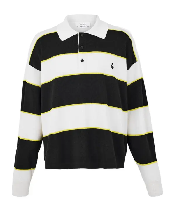 Alexander McQueen Collar Knit Top - Black