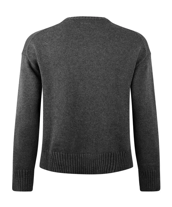 Guess Crewneck Knit Sweater With Intarsia Logo
