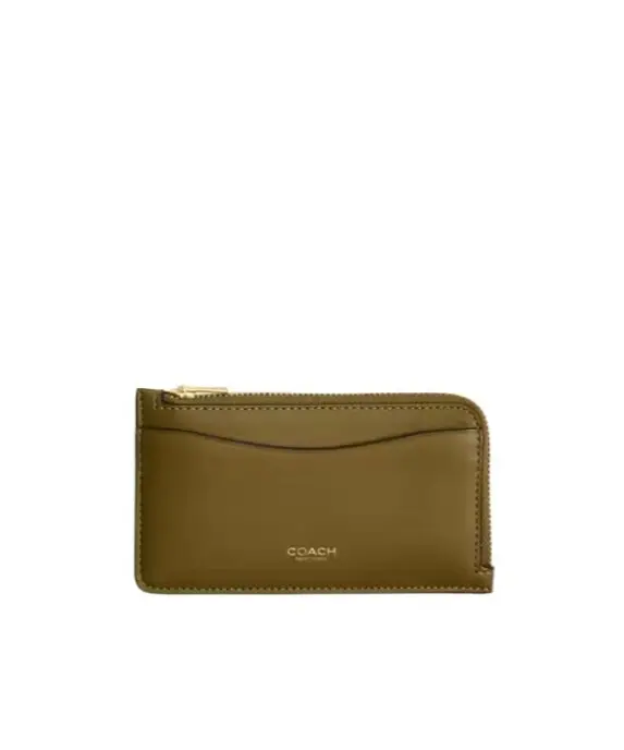 COACH New York Zip Card Case - Muted Olive