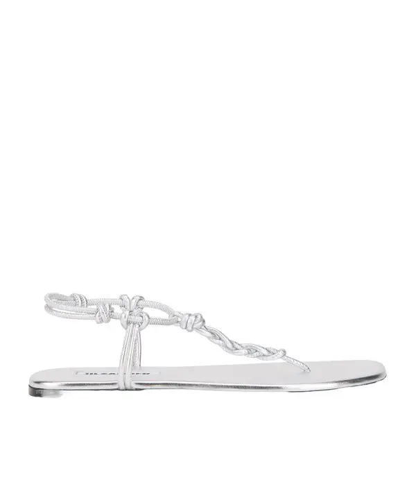 JIL SANDER Knotted Strap Flat Sandals
