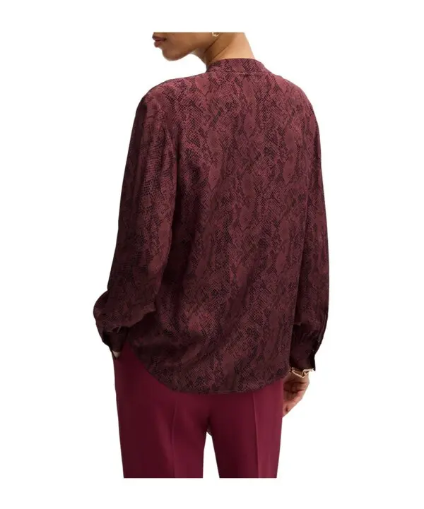 Hugo Boss Standcollar Halfplacket Snakeprint Top