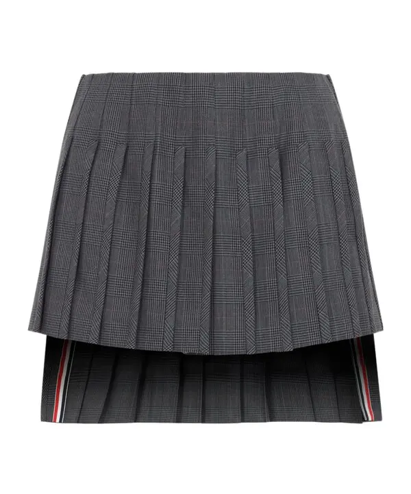 Thom Browne Mini Pleated Skirt - Dark Grey