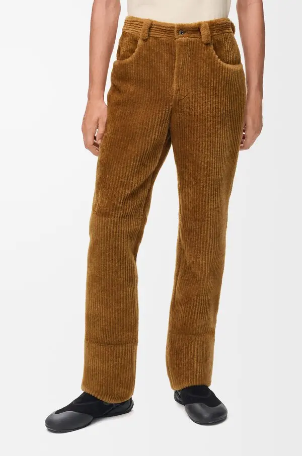 Loewe Trousers In Shearling