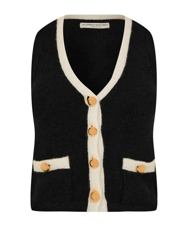 Alessandra Rich Vneck Knit Cardigan