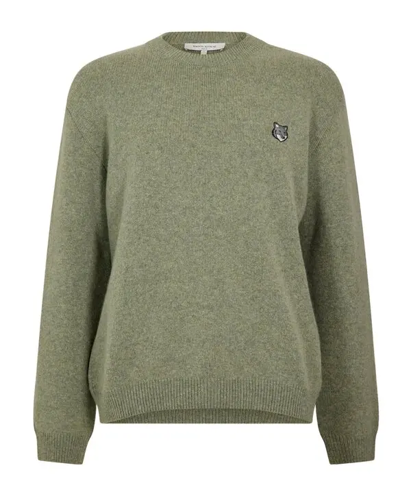 Maison Kitsuné Soft Wool Knitted Sweater - Green