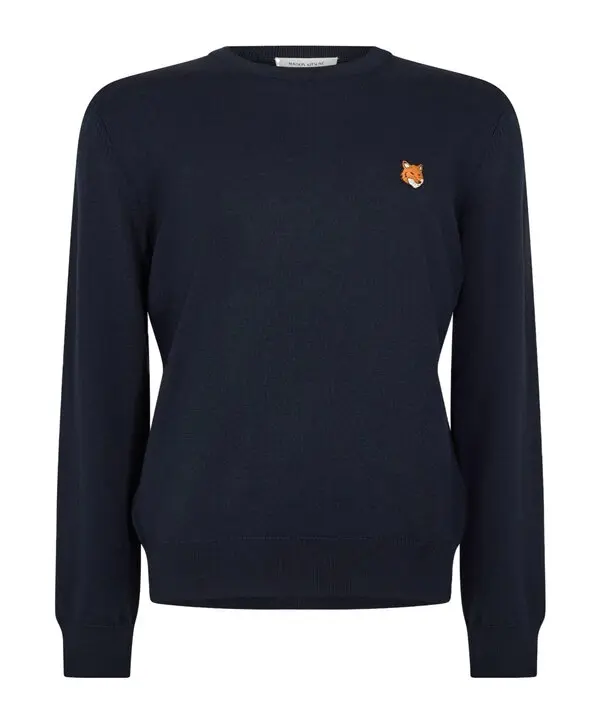 Maison Kitsuné Comfortable Wool Sweater - Black