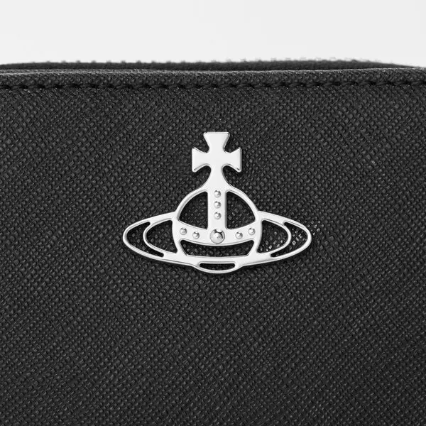 VIVIENNE WESTWOOD Crossgrain Leather Ziparound Short Wallet