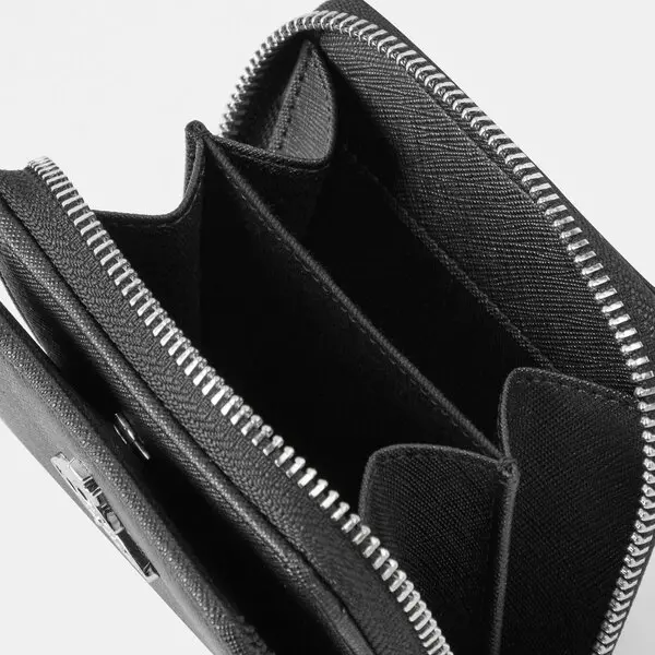 VIVIENNE WESTWOOD Crossgrain Leather Ziparound Short Wallet