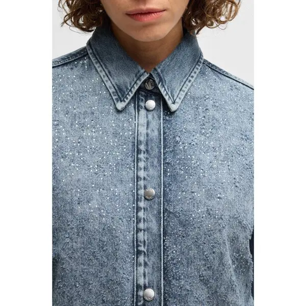 Hugo Boss Pointcollar Denim Longsleeve Shirt