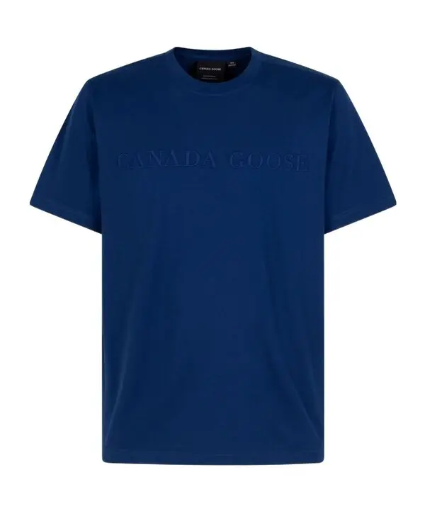 Canada Goose Logo Embossed T-shirt - Blue