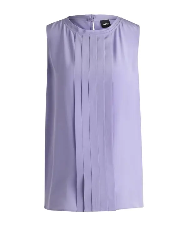 Hugo Boss Sleeveless Pintucked Top