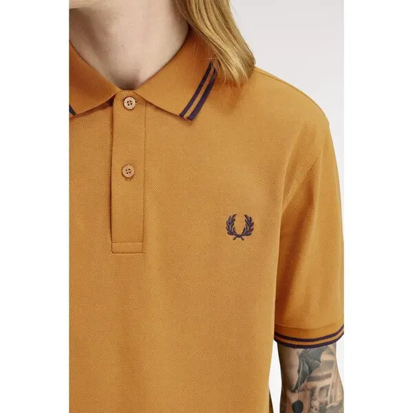 Fred Perry Cotton Shortsleeve Lapel Tshirt