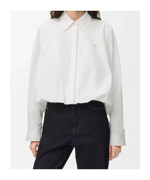 Loewe Cotton Shirt With Cinched Silhouette - White