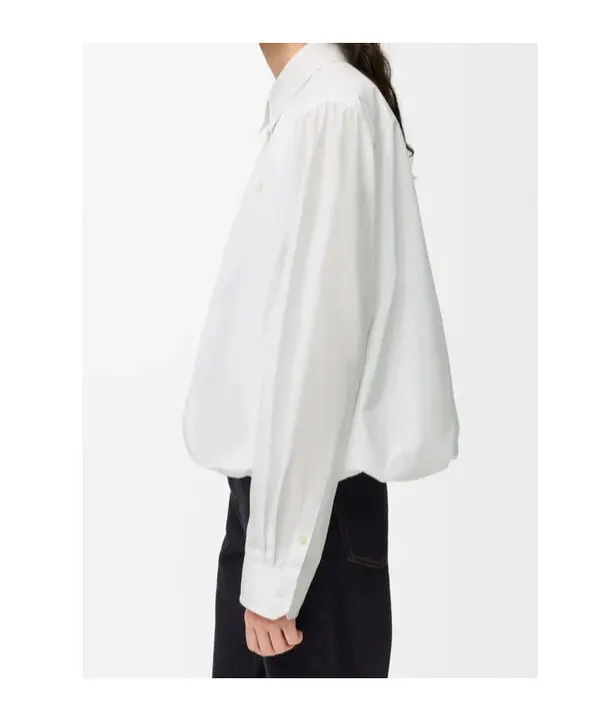 Loewe Cotton Shirt With Cinched Silhouette - White