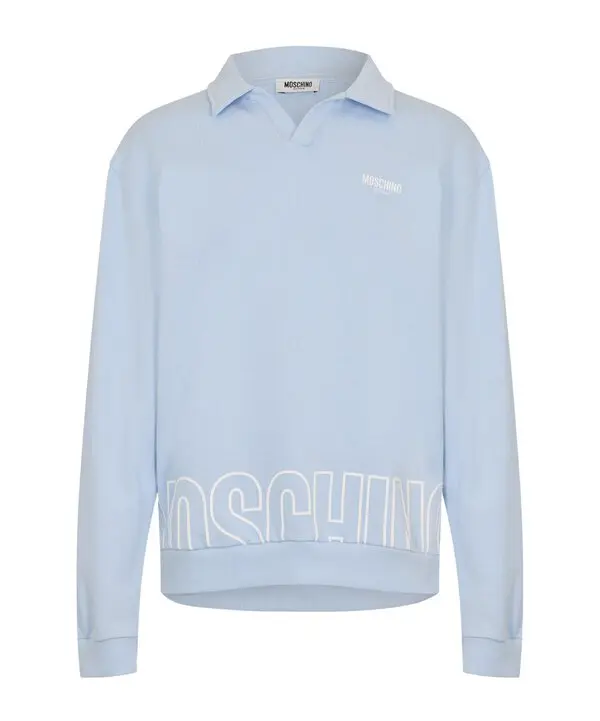 Moschino Longsleeve Polo Shirt - Blue