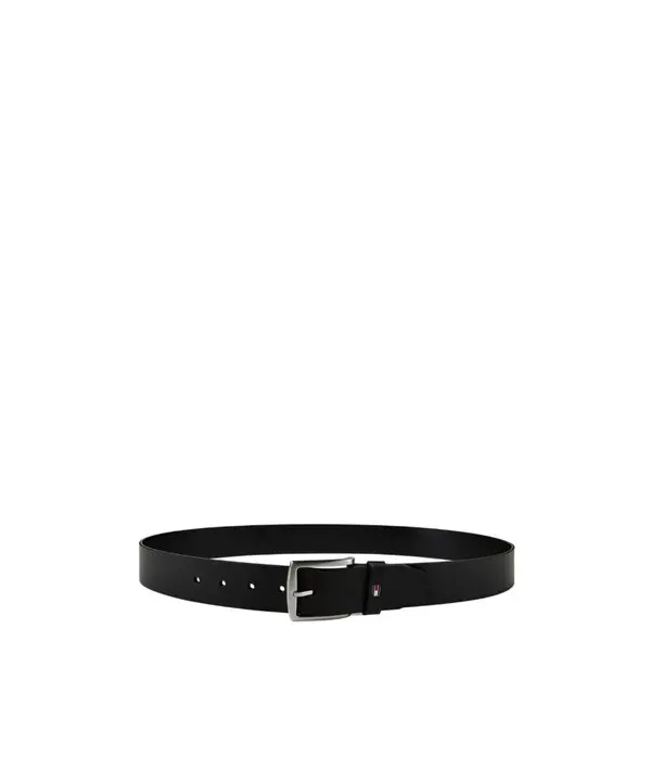 Tommy Hilfiger Leather Pinbuckle Belt - Black
