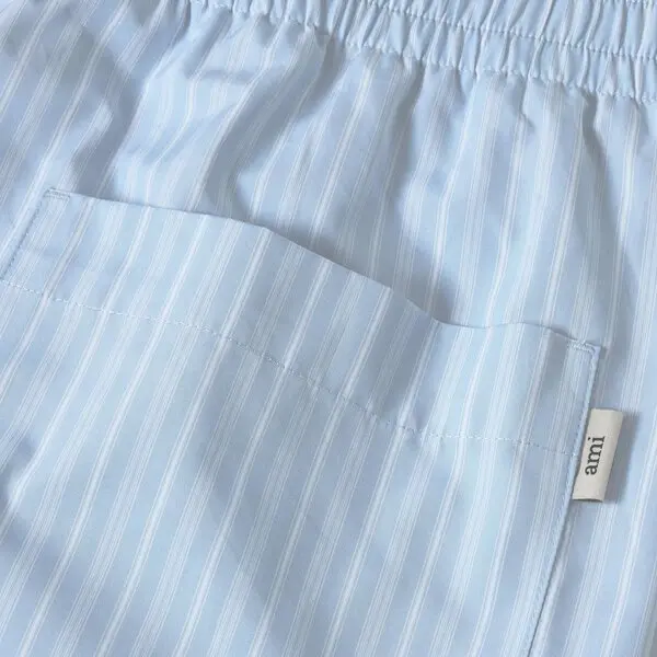 AMI Paris Striped Short Style