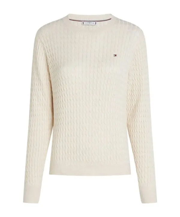 Tommy Hilfiger Textured Cable Knit Crewneck Sweater - No