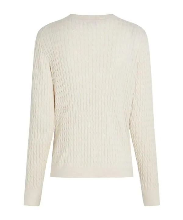 Tommy Hilfiger Textured Cable Knit Crewneck Sweater