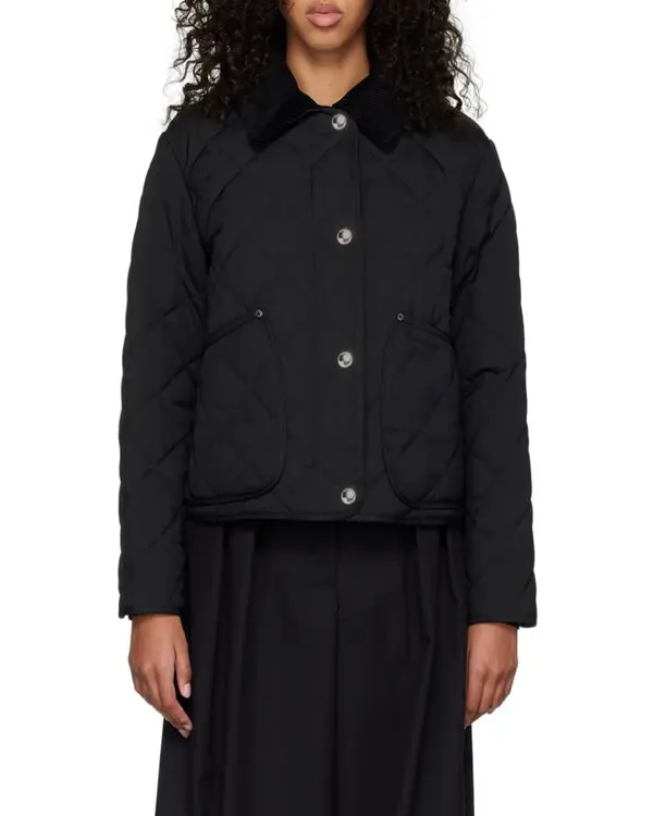 Burberry Buttoned Diamond Quilted Jacket