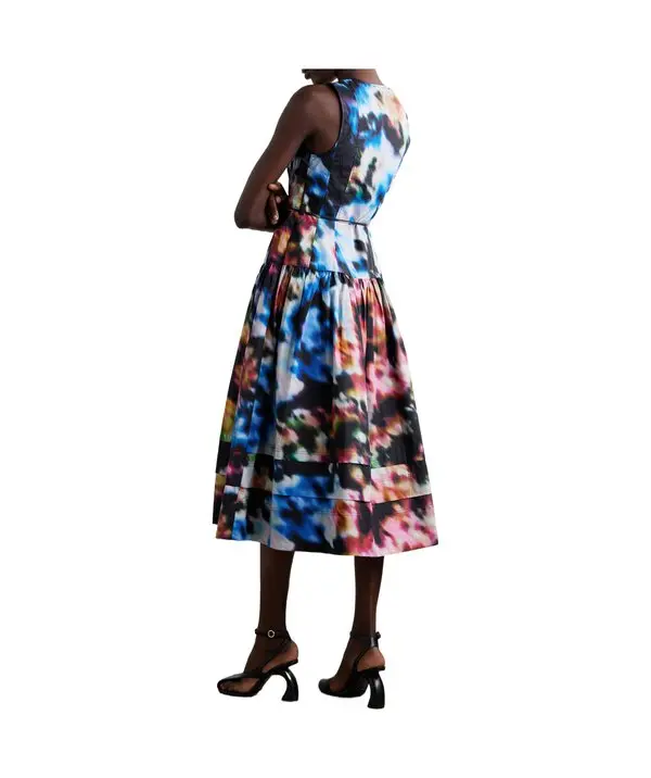 Ulla Johnson Printed Midi Dress With Belt