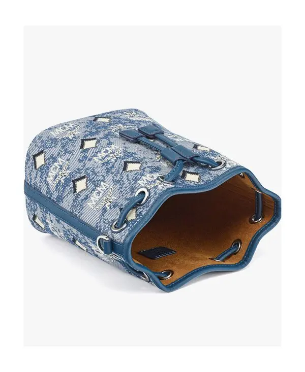 Mcm Logo Pull Rope Shoulder Bag