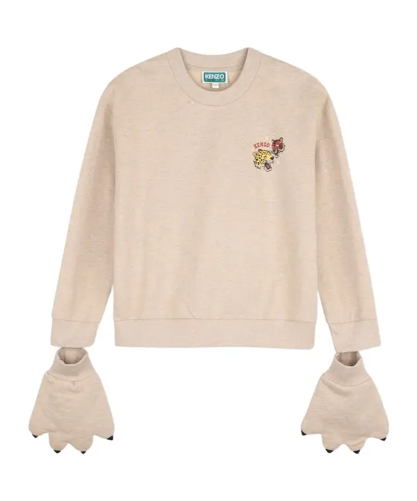 Kenzo Graphic-print Paw-attachment Sweatshirt