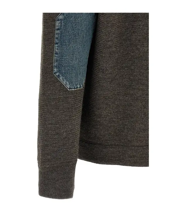 MAISON MARGIELA Elbow Patch Quarter-zip Sweaters